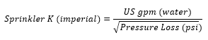 Sprinkler K Value Coefficients